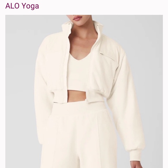 ALO Yoga | Jackets & Coats | Alo Yoga Polar Fleece Cropped Wintry Mix ...